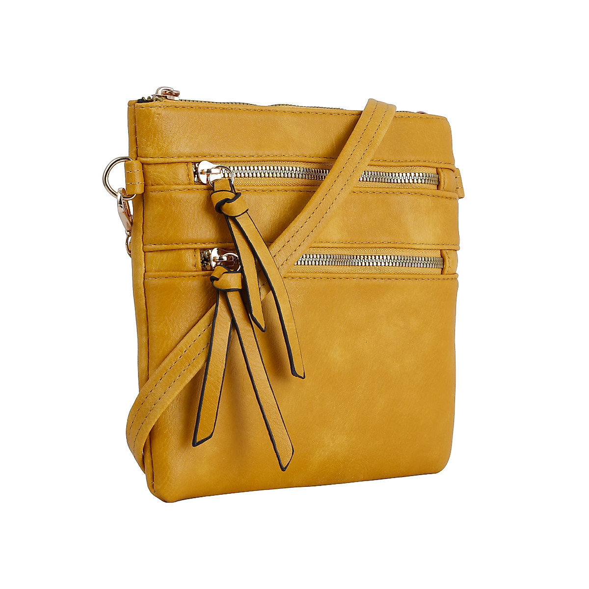 DELUXITY Designer Fashion Crossbody for Women (Mustard)