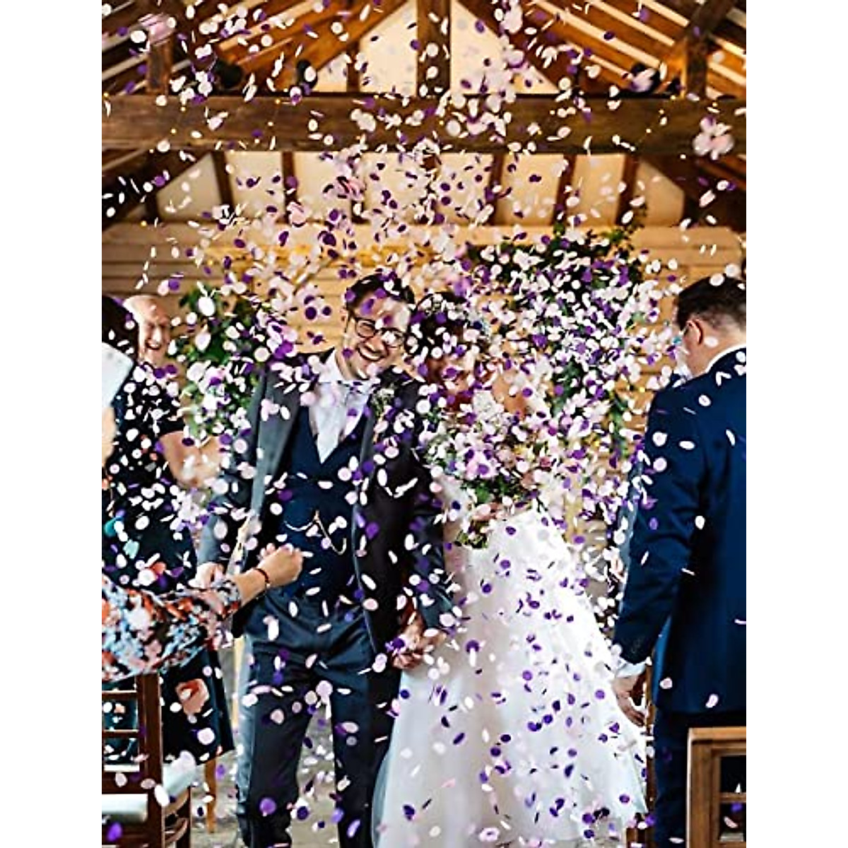 Purple Silver Confetti/Purple Centerpiece Table Party Decorations Purple Birthday Party Decorations Table/Purple Engagement Party Decorations, Purple Baby Shower Decorations, Purple Silver Wedding