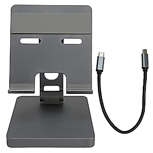 Asixxsix 10 in 1 USB C Hub, Portable Stand Hub with 100W PD Charging, 2 USB A 10Gbps, USB 3.1 Ports, 4K HDMI, 3.5mm Jack and 1000Mbps RJ45 Plug and Play USB C Docking Station for Tablet