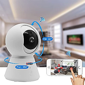 Anssipo Indoor WiFi Pan/Tilt Security Camera, 1080P 2.4GHz IP Surveillance Cameras, Smart Home Baby Monitor with 2 Way Audio, Motion Detection, Clear Night Vision, Cloud & SD Card Storage