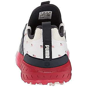 PUMA Golf Men's Ignite Articulate Volition Golf Shoe, Puma White-Puma Silver-Ski Patrol, 10.5