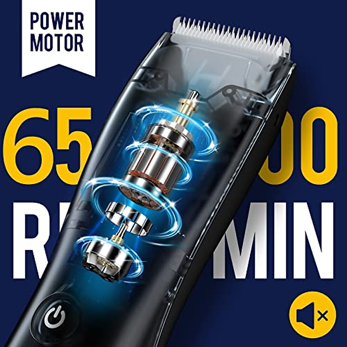 Body Hair Trimmer for Men, Electric Groin & Pubic Hair Trimmer, Waterproof Wet/Dry Body Shaver Groomer, Ceramic Male Hygiene Razor Clippers w/Charging Dock, 90 Min Battery Life