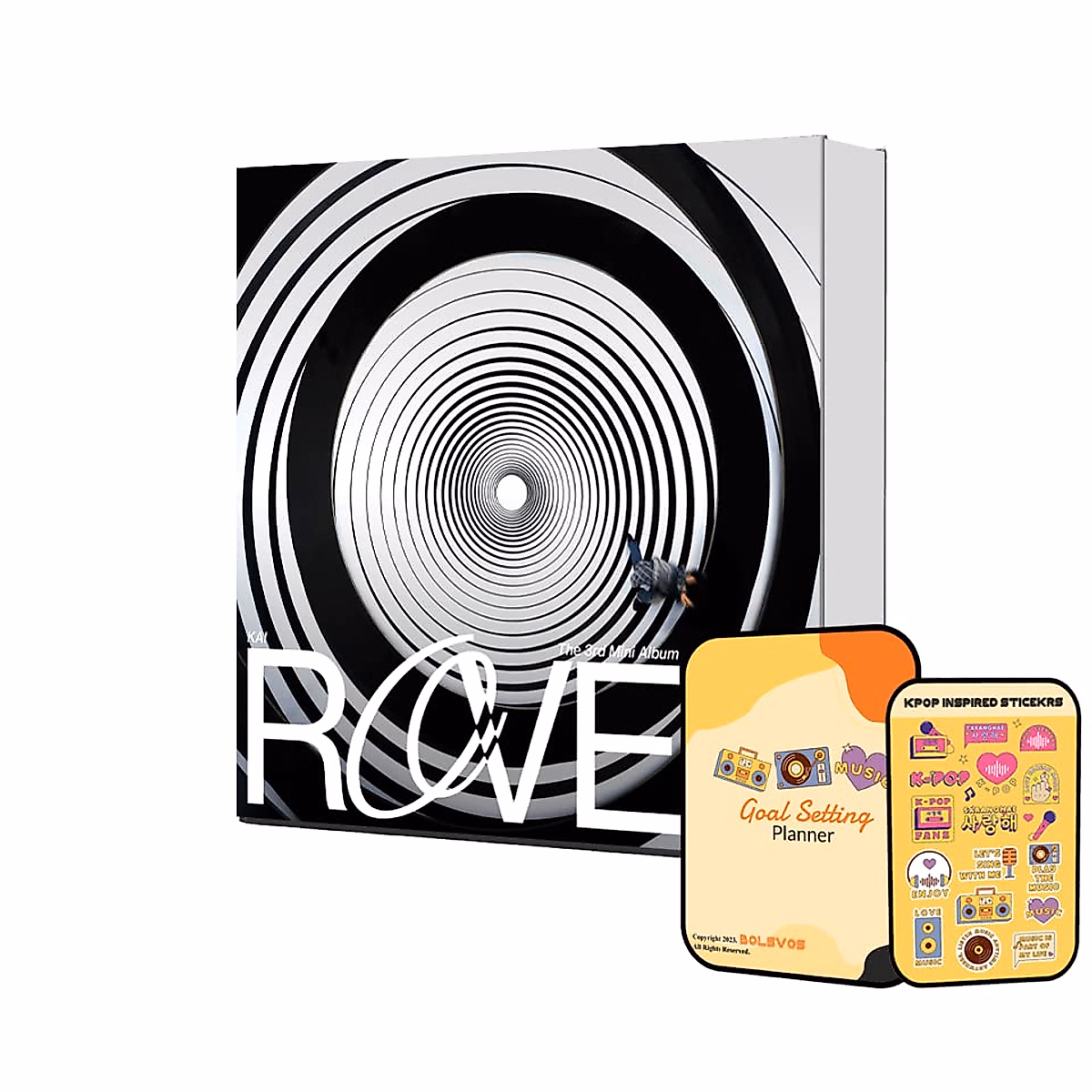 Rover EXO Kai Album [Digipack ver.]+Pre Order Benefits+BolsVos K-POP Inspired Digital Planner, Digital Sticker Pack 3th Album