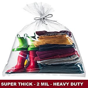 [ Pack of 100 ] 5 Gallon Bucket Liner Bags for Marinating and Brining - 2 MILL THICK- BPA FREE - ''18x24'' - Poly Bags, Food Grade, BPA Free, X-Large BIG Bags for Food Storage, Freezer, Meat, Seasonal