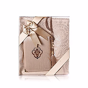 Muslim Prayer Rug, Yaseen Surah Pocket-Size Book & Prayer Beads Set, Perfect Islamic Gift I Mawlid Gift I Suitable for Men, Women and Kids | Islamic Ramadan Eid Gifts(Gold, 1 Sets)