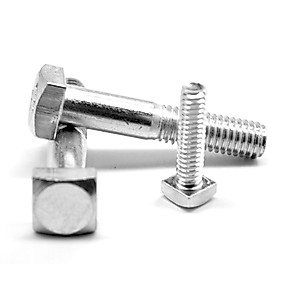 7/8"-9 x 4" A307 Grade A Square Head Machine Bolt Low Carbon Steel Zinc Plated Pk 5