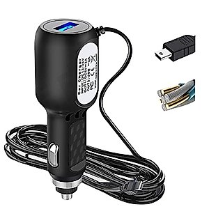 Universal Mini-Port Dash Cam Power Lead PATILWON 11.5Ft Cigarette Charger Cable 12V for GPS Navigation/Sat Nav/DVR/Digital Camera