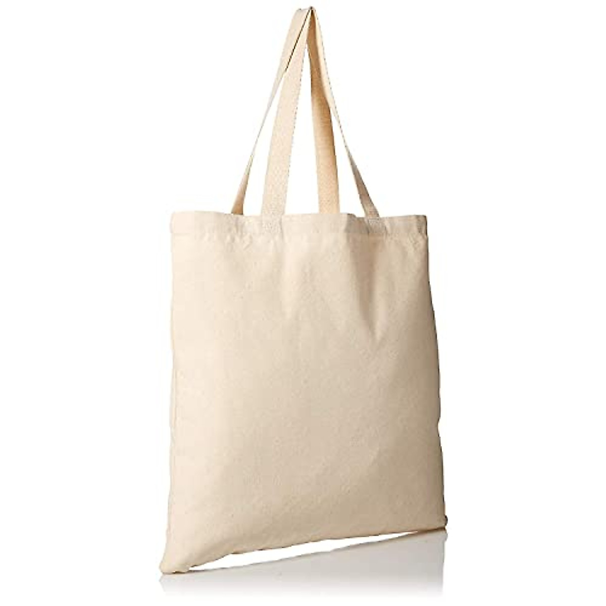 Cotton Canvas Tote Bags Reusable Totes for Shopping, Groceries, Arts & Crafts, DIY, Vinyl, Decorate, Teacher, Books, Gifts (Natural, 3)