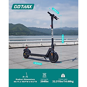Gotrax APEX MAX Electric Scooter, 8.5" Pneumatic Tires, Max 19 Mile and 18Mph 350W Motor with Rear Single Shock, Bright Headlight and Taillight and Cruise Control, Foldable Escooter for Adult