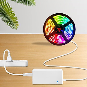 TKDY 12V 5A 60W Power Adapter White, for 12Volt 5A 4A 3.5A 3A 2A LED Strip Lights, LCD Monitor Power Supply, CCTV Security Camera Switching Charger Cord.