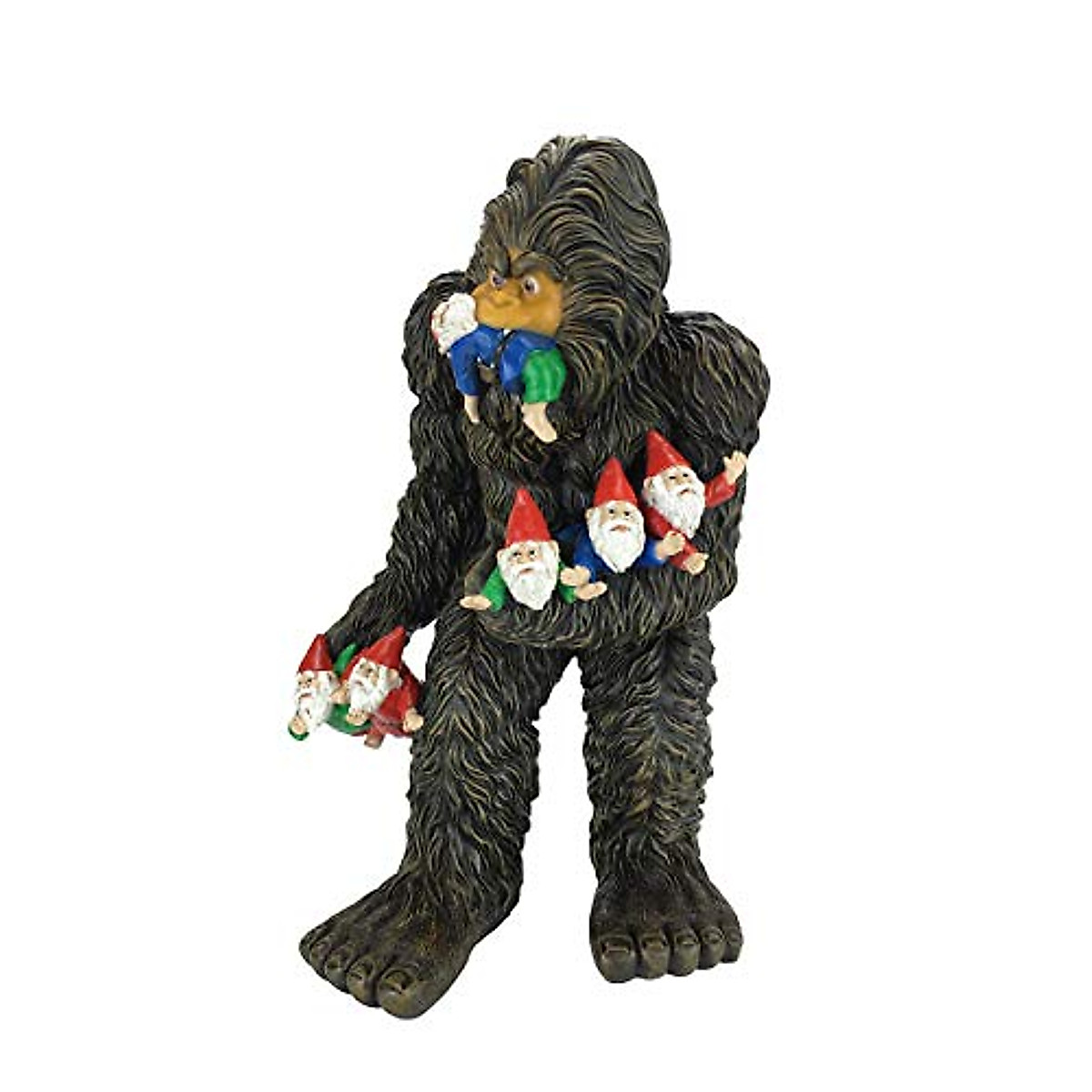 Large Miniature Bigfoot and Gnomes for The Fairy Garden. A Large Garden Gnome Figurine (13 inch High) and a Fairy Garden Accessory by GlitZGlam