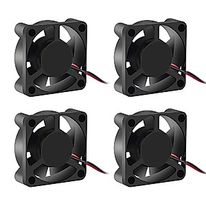 Dorhea 30x30x10mm 12V Fan DC Brushless Cooling Fan 3010 DC 12V Compatible with 3D Printer Extruder Hotend V6 V5 CPU 2Pin (4 PCS)