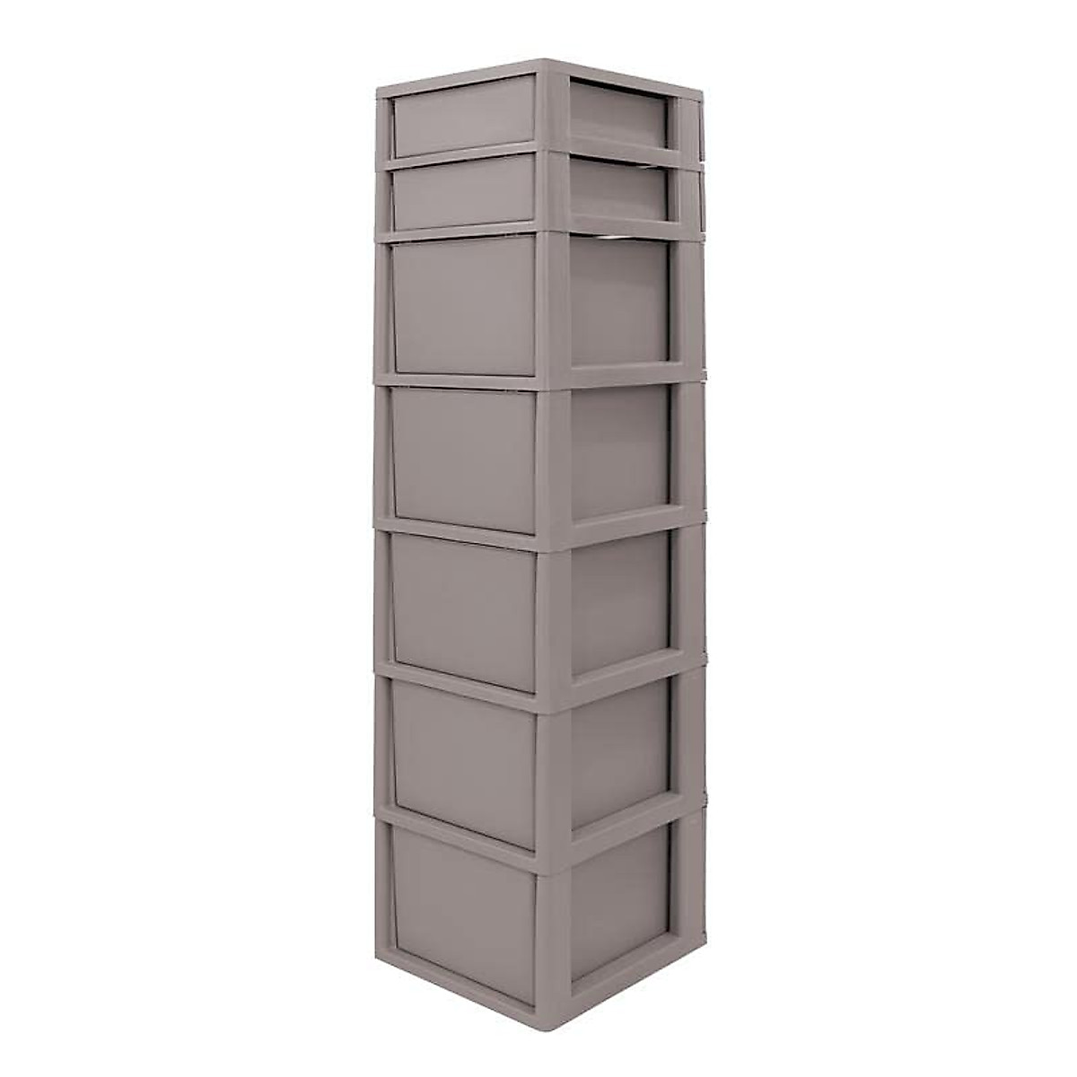MQ Eclypse 7-Drawer Plastic Storage Unit, Taupe