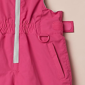 Amazon Essentials Girls' Water-Resistant Snow Bib-Discontinued Colors, Pink, Large