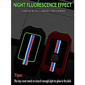 YINEOR for Volvo Key Fob Cover Metal Car Key Case Keychain Smart Key Fob Holder fob Protector Compatiblefor XC40 XC60 XC90 S60 S90 V60 V90 (Black)