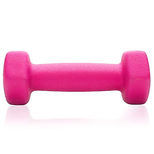 Philosophy Gym Neoprene Dumbbell Hexagon Hand Weights, 2 lb Pair - 4 lb Total