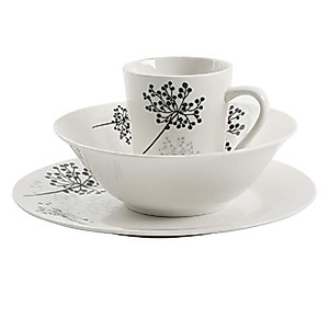 Gibson Home Netherwood Round Dinnerware Set, Service for 4 (12) Piece, White