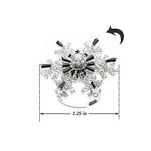 Bleu Clair spinner ring A ring for relieving anxiety Rotating Snow Wreath meditation ring lady girl stress relief Christmas jewelry gifts