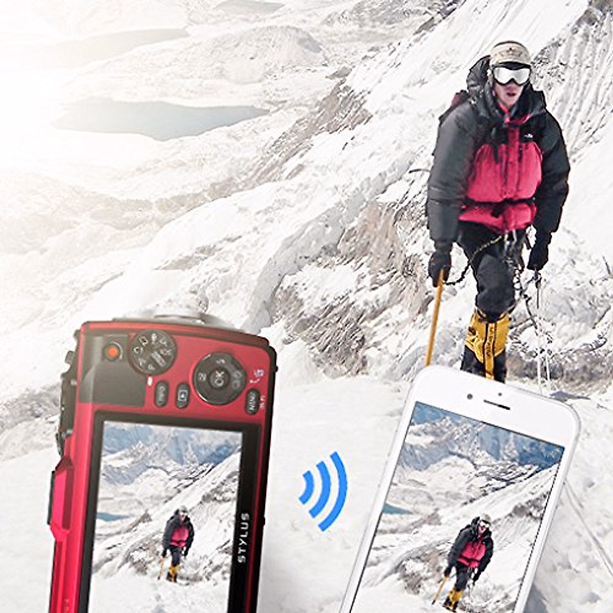 Olympus TG-4 16 MP Waterproof Digital Camera with 3-Inch LCD (Red) - International Version