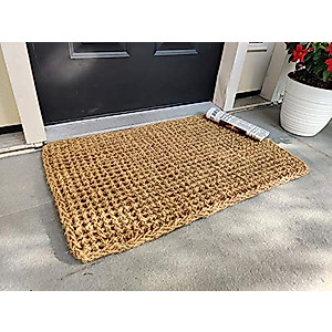 Kempf Rectangle Dragon Coco Coir Doormat, 22-inch by 36-inch, Entrance Mat, Indoor Outdoor, Natural Fiber Mat, Large Size