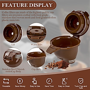 ChangTa Single Serve Ground coffee Brew Basket for Hamilton Beach Flex Brew Replacement Parts 49974 49975 49976 49979 49957 49954 49947 49940 49950 49966 49968 Reusable Coffee Filter Brown (1 Pack)