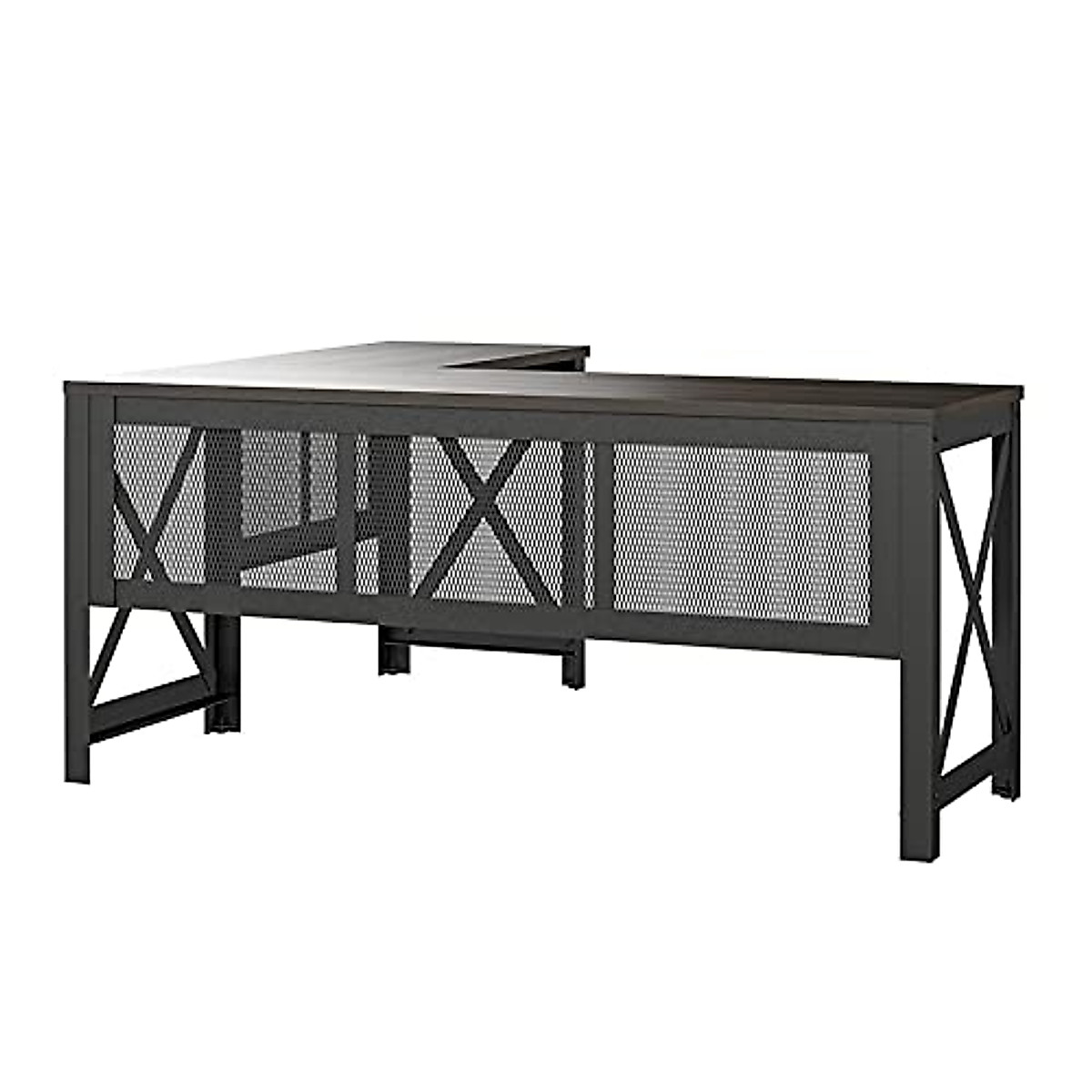 Ameriwood Home Hudson L Desk with Lift Top, Walnut