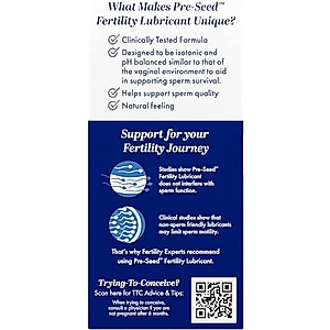 Pre-Seed Fertility Lubricant, For Use by Couples Trying to Conceive