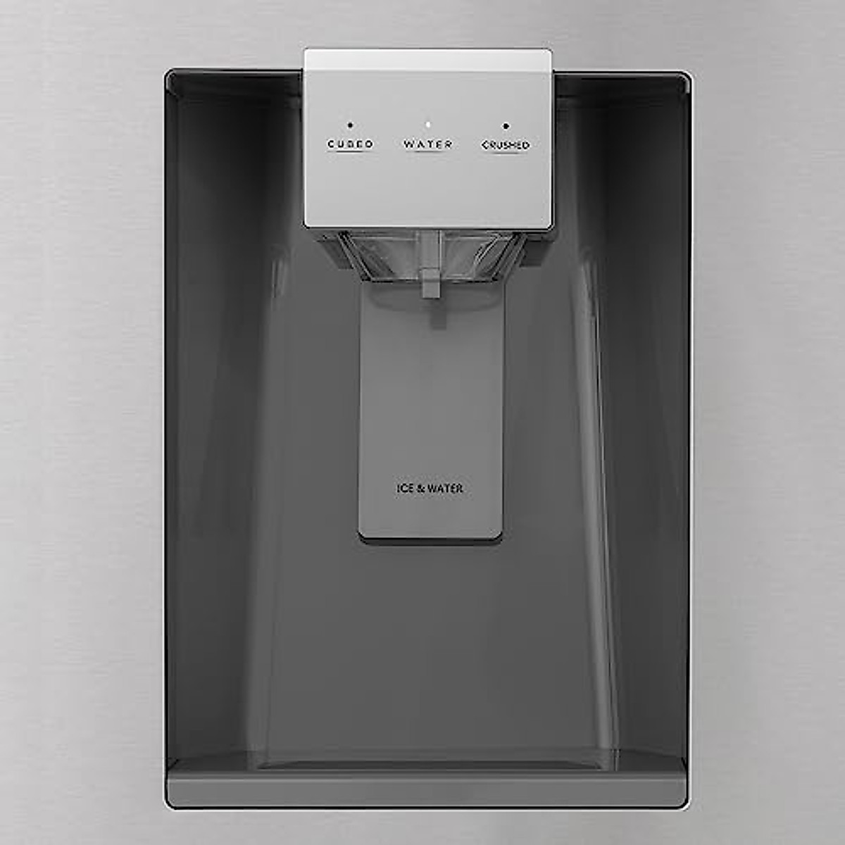 ZLINE 36" Autograph Edition 21.6 cu. ft Freestanding French Door Refrigerator with Water and Ice Dispenser in Fingerprint Resistant Stainless Steel with Champagne Bronze Accents (RFMZ-W-36-CB)