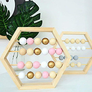 BigOtters Wood Beads, 25mm 1Inch Natural Round Wooden Beads Unfinished Loose Wood Beads Crafts Round Ball Wooden Spacer Beads for Home Farmhouse Decor and DIY Crafts Jewelry Making