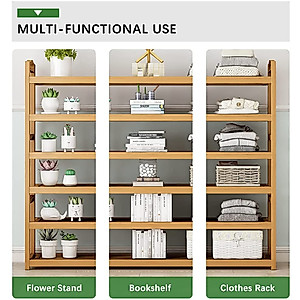 FEACM Bamboo Shoe Rack, 3-Tier Shoes Storage Organizer, Shoe Shelf for Entryway Boots Closet Free Standing Doorway, 70 x 25 x 51cm