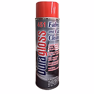 Duragloss 451 Fabric and Carpet Cleaner, Aerosol Foam, 1 Pack, white foam