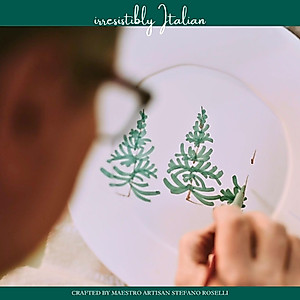 Vietri Lastra Holiday Spoon Rest, 11" Ceramic Cooking/Serving Utensil Tray, Stove/Counter Decor