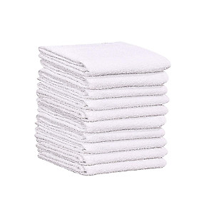 GOLD TEXTILES 36 PC New Cotton Blend White Restaurant Bar Mops Kitchen Towels 28oz (3 Dozen) (36, White)