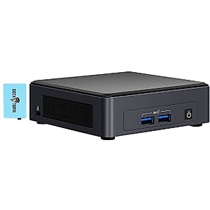 Intel NUC 11 Pro Kit BNUC11TNKI50001 Home & Business Mini Desktop i5-1135G7 4-Core, 16GB RAM, 256GB PCIe SSD, Iris Xe, WiFi, Bluetooth, HDMI, USB 3.2, Black, Win 10 Pro with Hub