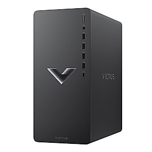 HP 2023 Victus 15L Gaming Desktop PC, AMD 6-Core Ryzen 5600G Processor (Up to 4.4 GHz), 16GB RAM, 512GB SSD, AMD Radeon RX6400, Mouse and Keyboard, Win 11 Home, Mica Silver, with HDMI Accessory