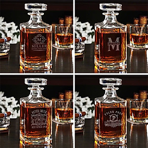 Personalized Whiskey Decanter - Luxury Bourbon & Scotch Decanter for Liquor