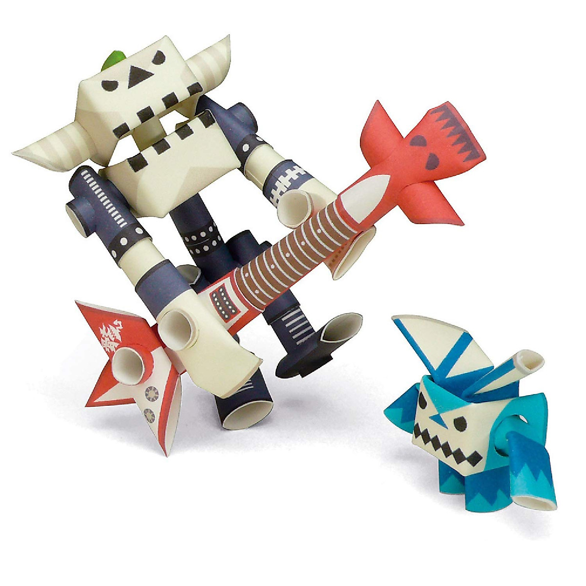 PIPEROID DIY 3D Puzzle Paper Craft Kit Value Pack 3 pcs Set Japanese Arts and Craft Kit for Kids and Adults - Birthday Gift and Party Favor for Origami Paper Craft Enthusiasts