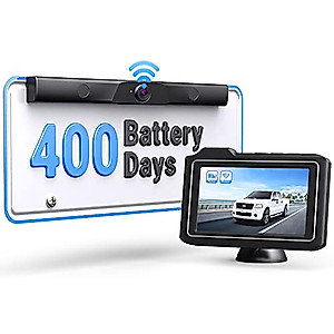 eRapta Battery Wireless Backup Camera ADC5, Stable Signal 5'' HD Monitor, IP69K Rear View Camera for Trucks Car RV etc