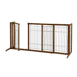 Richell Deluxe Freestanding Pet Gate with Door, Medium