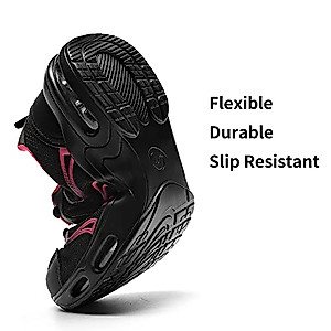 M MAGPER Womens Air Athletic Running Shoes Breathable Walking Tennis Sneakers for Gym Sports Rosered US 6.5