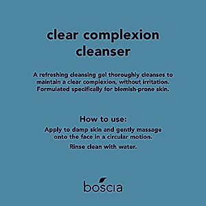 boscia Clear Complexion Cleanser - Vegan Cruelty-Free Daily Face Wash & Pore Minimizer, Natural Clean Skincare. Acne & Blackhead Remover,5.07 Fl Oz (Pack of 1)