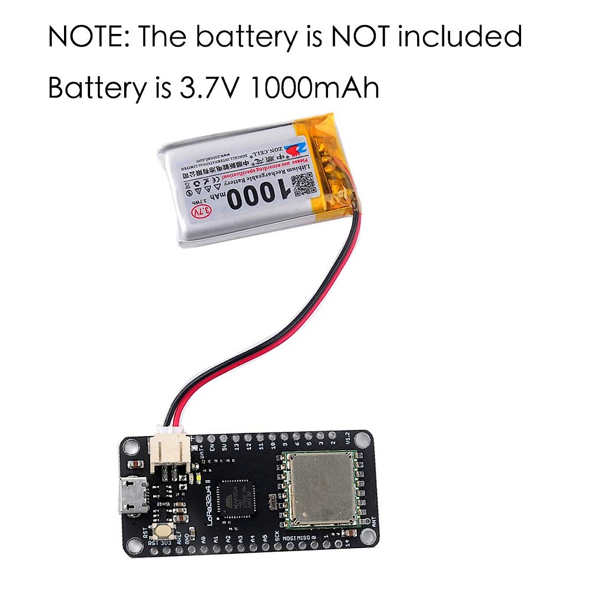 LoRa32u4 II Lora Development Board Module LiPo SX1276 HPD13 915MHZ with Antenna for Arduino DIYmall