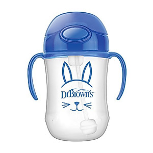 Dr. Brown's Baby's First Straw Cup, 9 Ounce (6m+) - Blue (TC91012-P4)