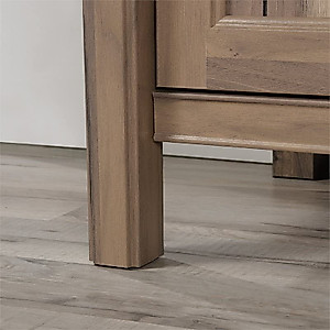 Sauder Costa Washed Walnut 2-Door Library Base Cabinet, Washed Walnut Finish