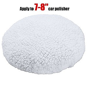AIVS Car Polisher Pad Wool Bonnet Buffing Wheel Polishing Pad Waxer Pads for Car Buffer Bonnets Polisher, 5 Pieces(7"-8")