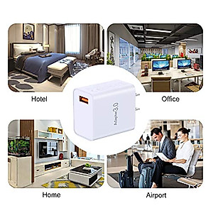 Fast Charge 3.0 Wall Charger, OKRAY 2 Pack 18W 3.0 Adapter Fast Charging USB Wall Charger Power Blocks Compatible iPhone 13/12/11/XR/XS/iPad, Samsung Galaxy S20/10/S9/S8, Note 10/9, Wireless Charger