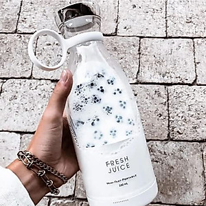 DeFyned Personal Travel Blender for Fresh Juice, Smoothies and Shakes, Portable Size Blender, Wireless Charging USB Blender (White)