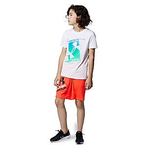 Under Armour boys Prototype 2.0 Logo Shorts , Beta (628)/Black , Youth X-Large