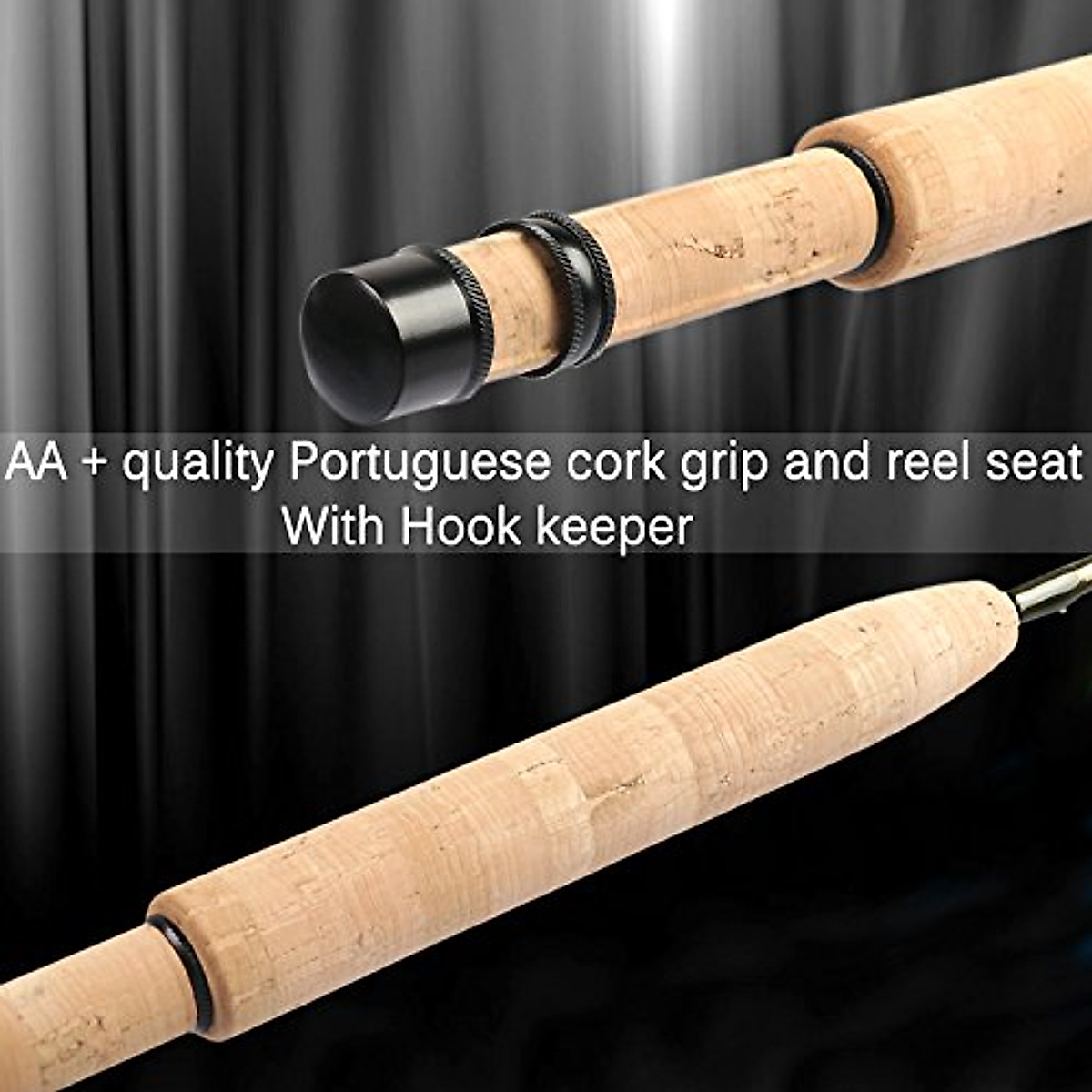 Maxcatch Cruiser Travel Fly Fishing Rod; 2/3/4wt 6 Piece, IM10 Carbon Blank, AA Grade Reel Seat (8'0'' 4 Weight 6sec)