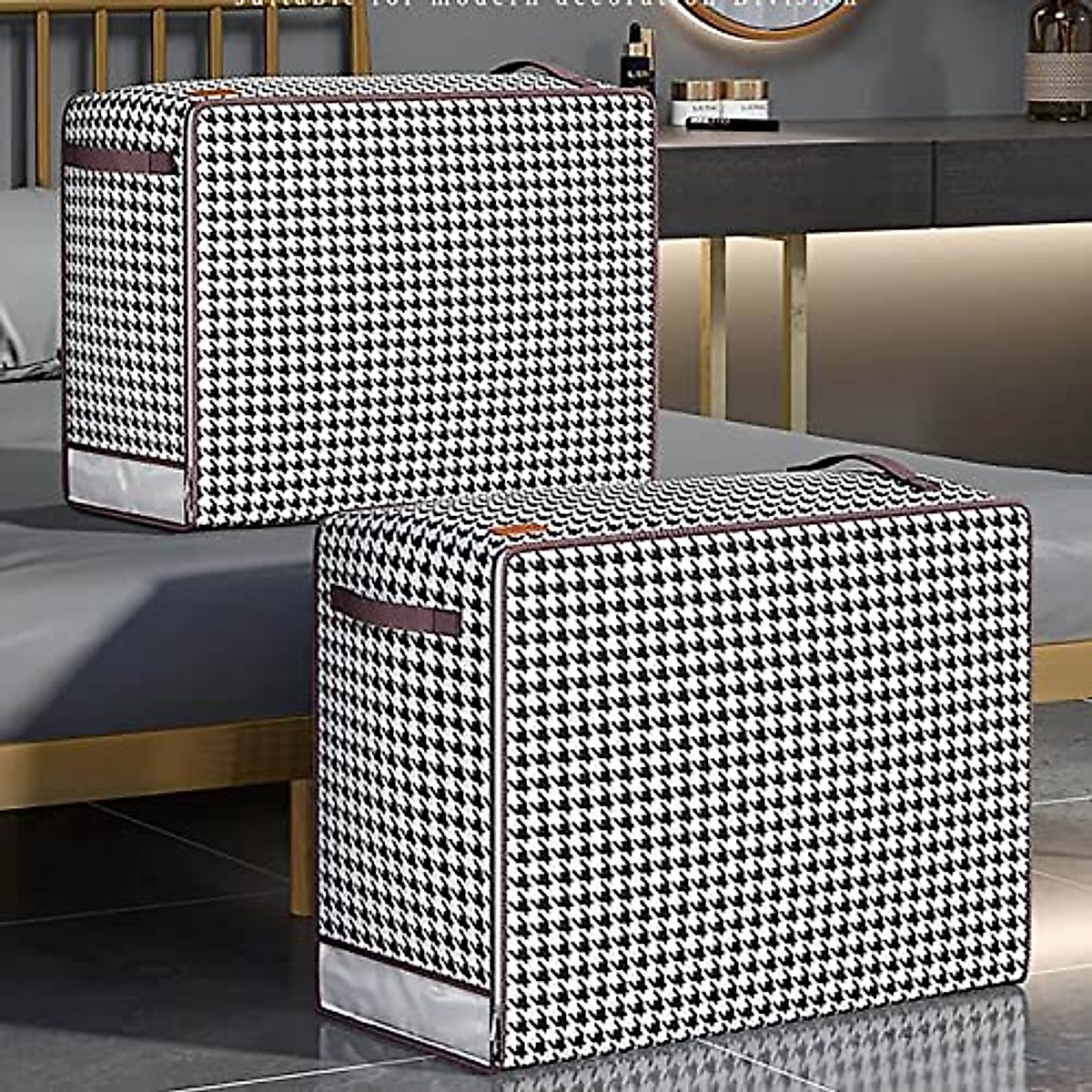 Qiopertar Visual Clothes Storage Bag Wardrobe Sorting Storage Box Portable Storage Bag Winter Quilt Storage Box